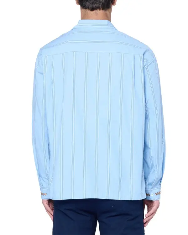 BAZISZT Merit Crest Pocket Stripe Shirt