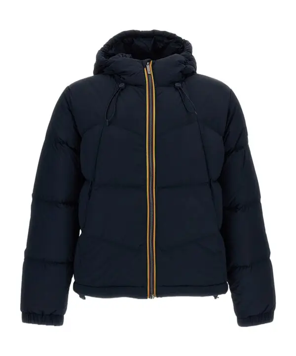 K-WAY Hooded Puffer Jacket - Blue
