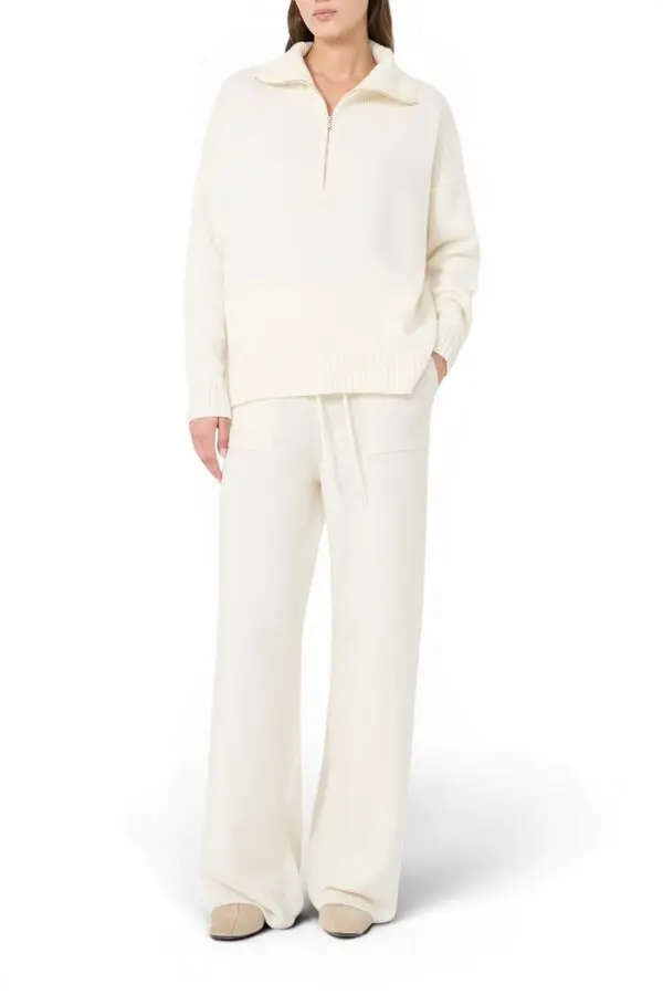 Max Mara Half-zip Long-sleeved Jumper - White
