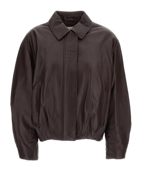 ARMA Long-sleeve Leather Jacket - Brown