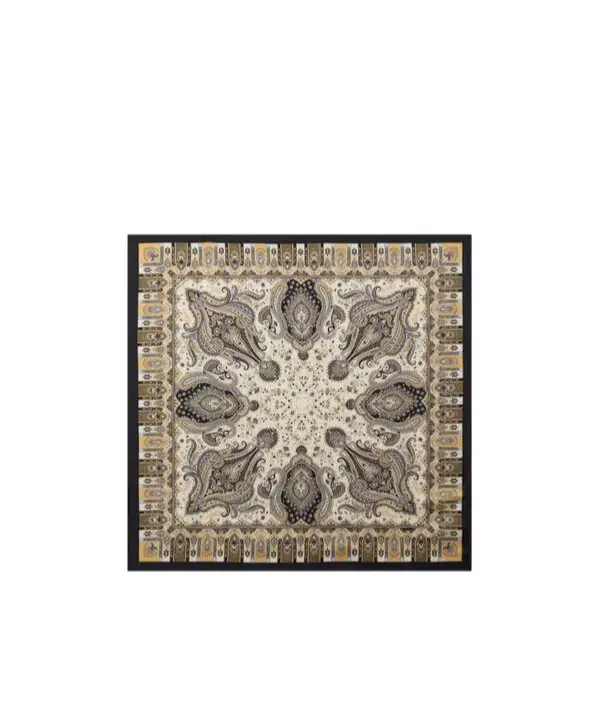 Etro Silk Twill Scarf With Paisley Motif - Black