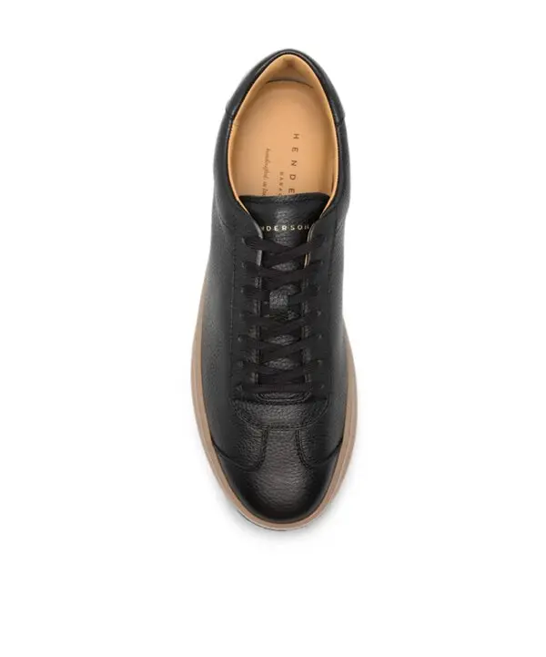 HENDERSON BARACCO Pebbled Leather Lace-up Sneakers
