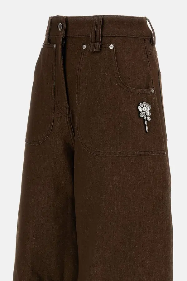 Simone Rocha Curved-leg Utility Jeans