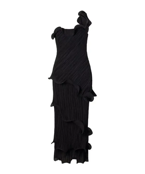 Cult Gaia Payton Cloqué Gown - Black