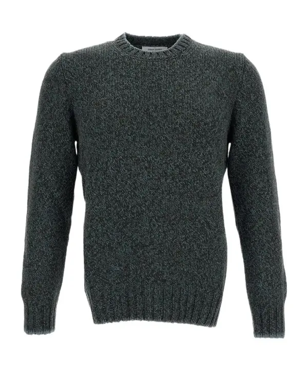 GRAN SASSO Herringbone Crew-neck Sweater - Green