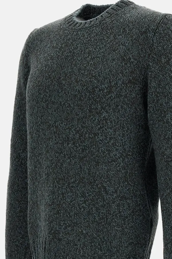 GRAN SASSO Herringbone Crew-neck Sweater