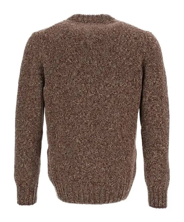 GRAN SASSO Herringbone Crew-neck Sweater