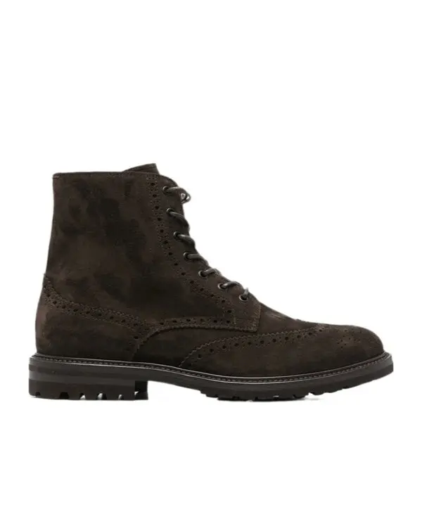 HENDERSON BARACCO Round-toe Ankle Boots - Dark Brown