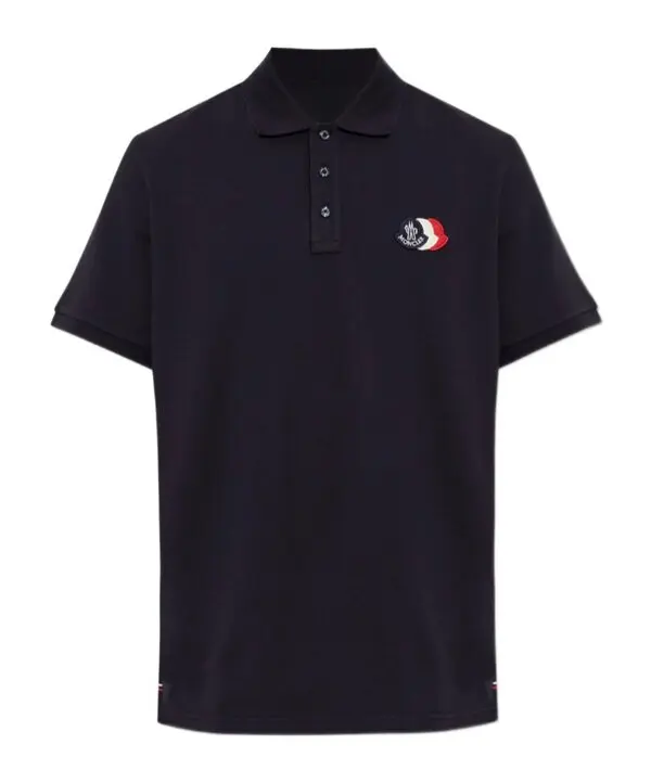 Moncler Short-sleeved Polo Shirt - Navy Blue
