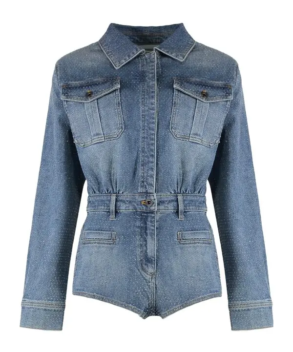 SELF-PORTRAIT Denim Jumpsuit