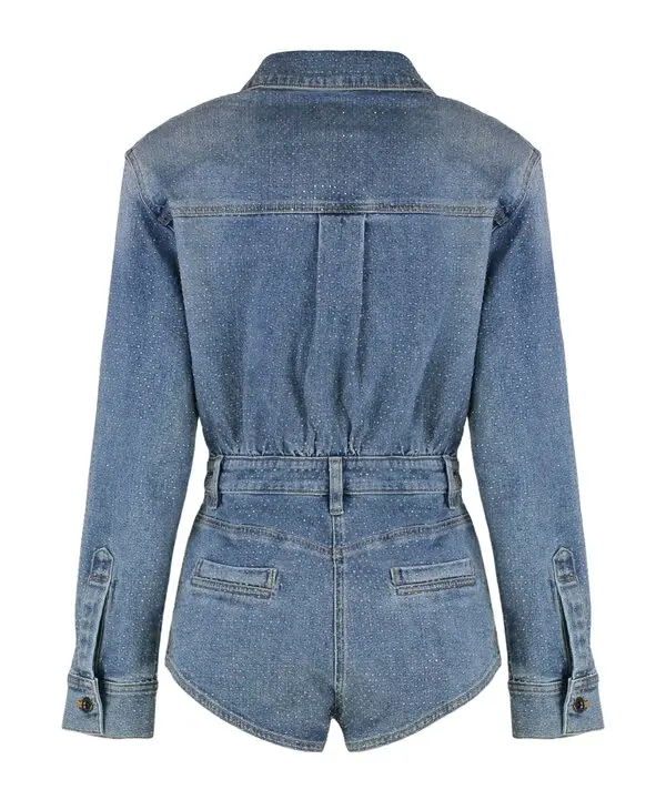 SELF-PORTRAIT Denim Jumpsuit