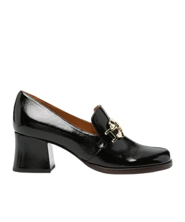 Chie Mihara Buckle-detail Patent Loafers