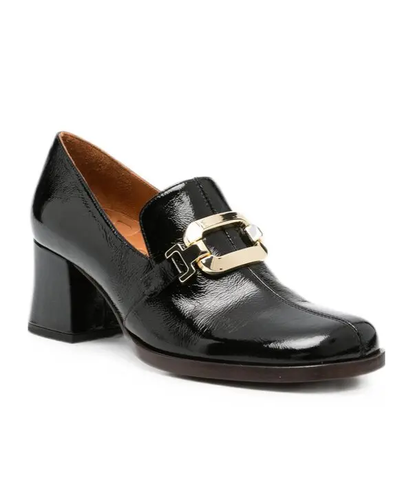 Chie Mihara Buckle-detail Patent Loafers