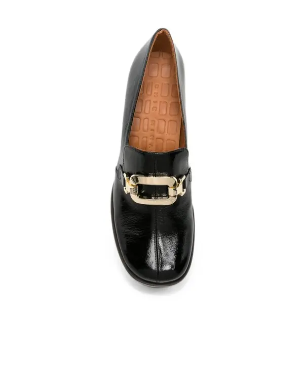 Chie Mihara Buckle-detail Patent Loafers