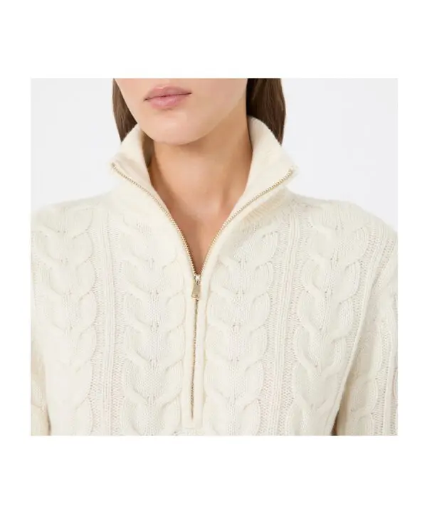 Max Mara Zip Detailed High Neck Jumper