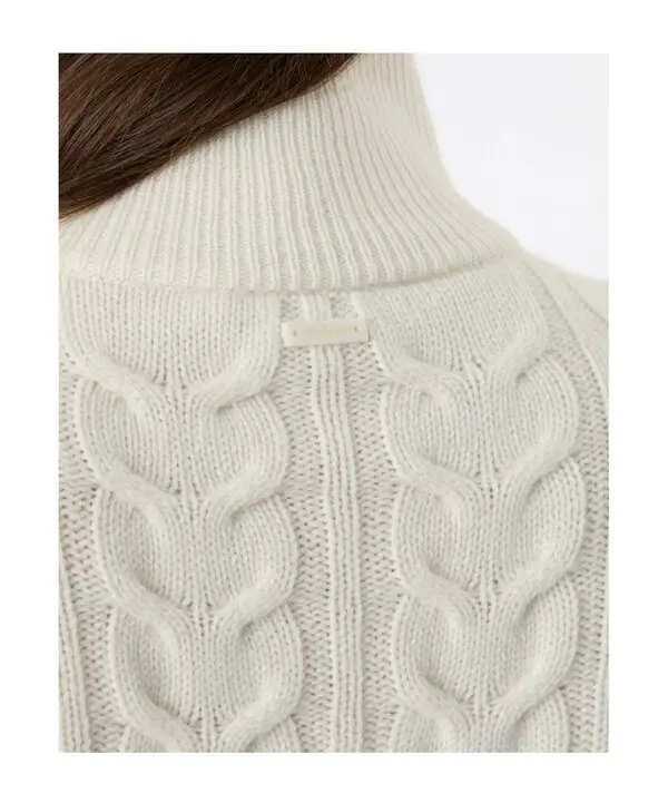 Max Mara Zip Detailed High Neck Jumper