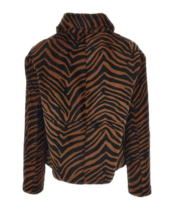 P.a.r.o.s.h Animal-print Leather Jacket