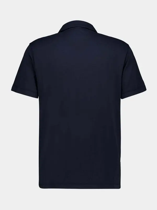 JAMES PERSE Brushed Lotus Polo Shirt - Dark Blue