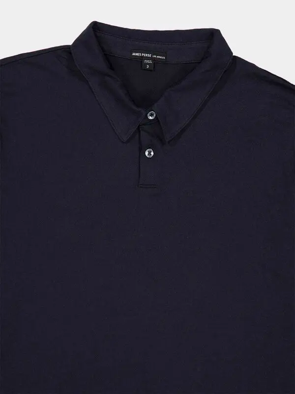 JAMES PERSE Brushed Lotus Polo Shirt - Dark Blue