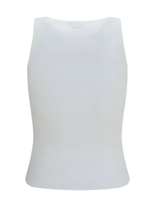 Max Mara Sleeveless Ribbed Jersey Tank Top