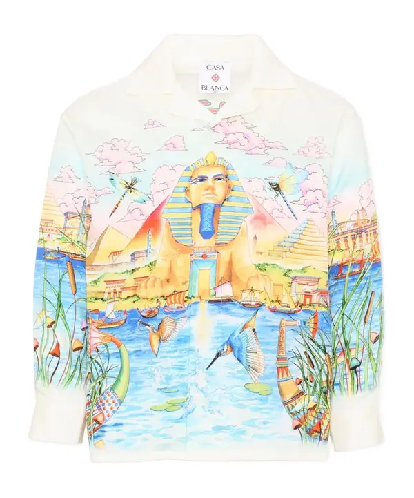 Casablanca Graphic-print Long-sleeve Shirt - Color