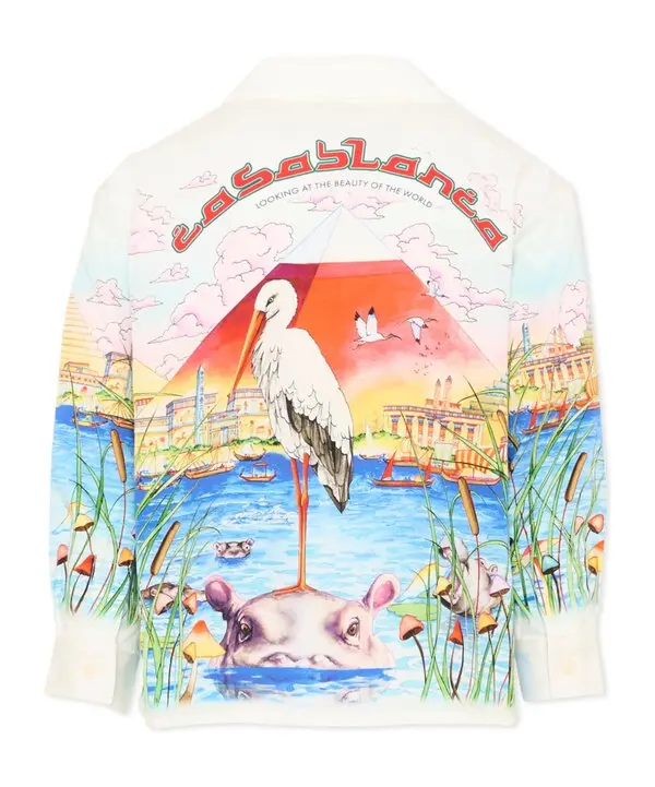 Casablanca Graphic Print Long Sleeve Shirt