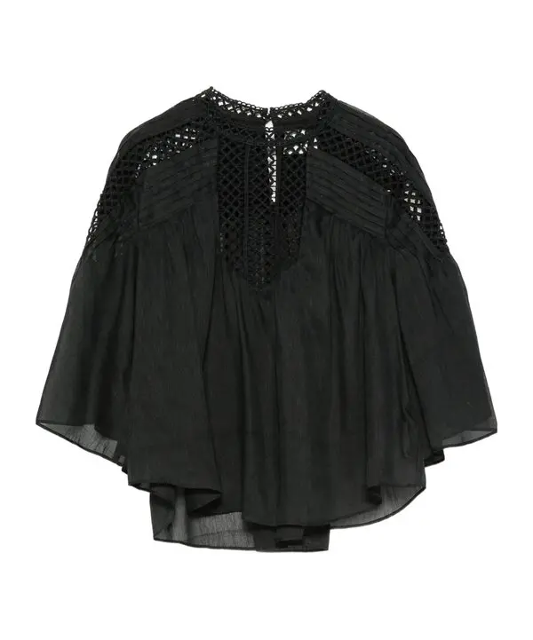 Isabel Marant Étoile Parina Lace-trimmed Woven Blouse - No