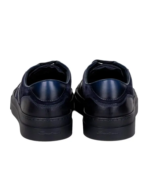 Santoni Round-toe Lace-up Sneakers