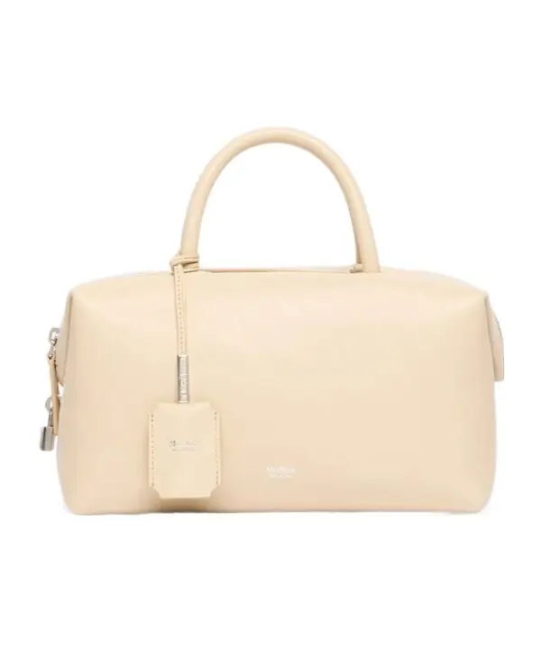 Max Mara Small Natural Leather Bowler Bag