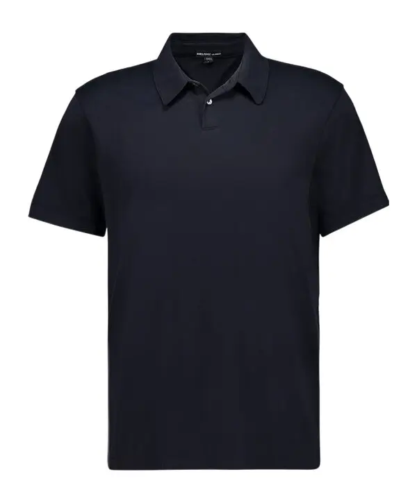 JAMES PERSE Brushed Lotus Polo Shirt - Black