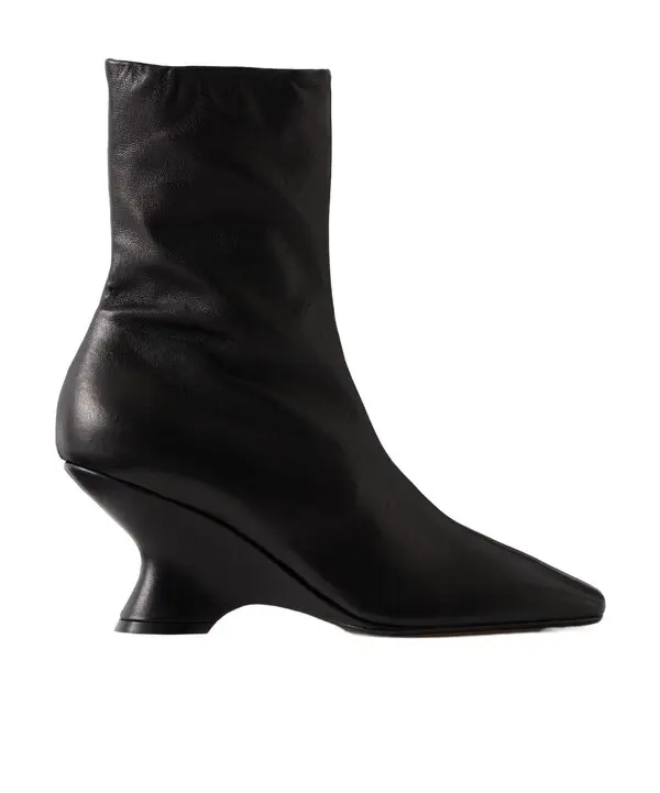 Dries Van Noten Leather Ankle Boots - No