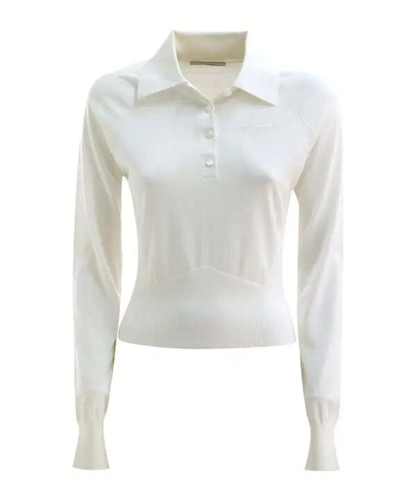 Givenchy Cotton And Silk Long Sleeve Polo