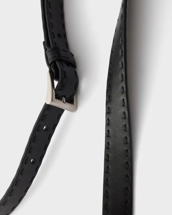 Prada Antiqued Leather Belt
