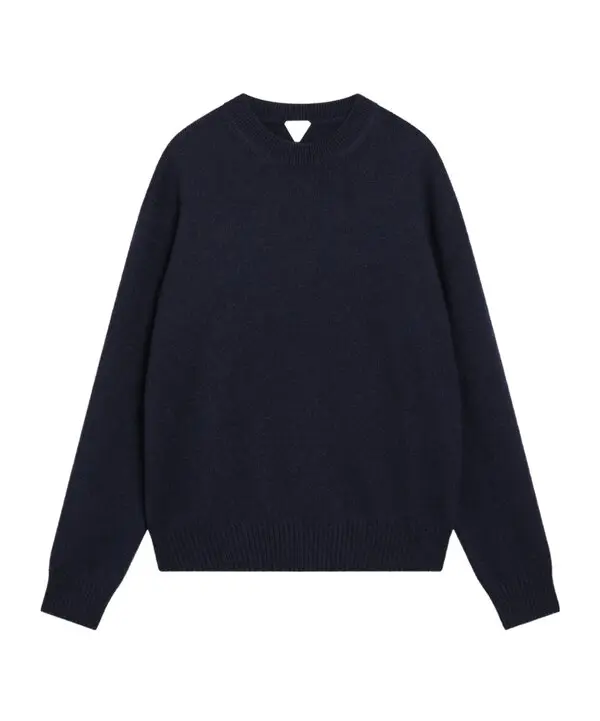 Bottega Veneta Crew Neck Long Sleeve Knit Top - Midnight Blue