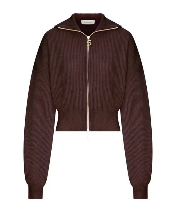 Sportmax Zip-up Ribbed-knit Cardigan - Red