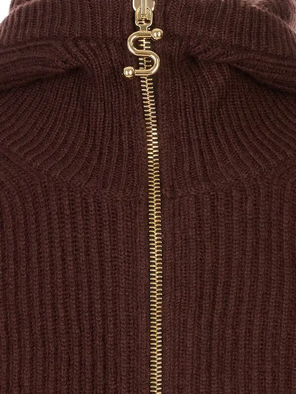 Sportmax Zip-up Ribbed-knit Cardigan