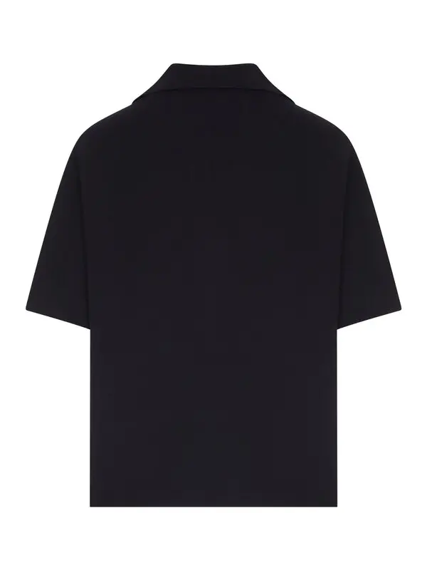 Max Mara Collared Short-sleeve Knit Top