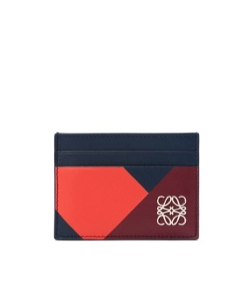 Loewe Anagram-plaque Wallet - Multicolour Dark Navy