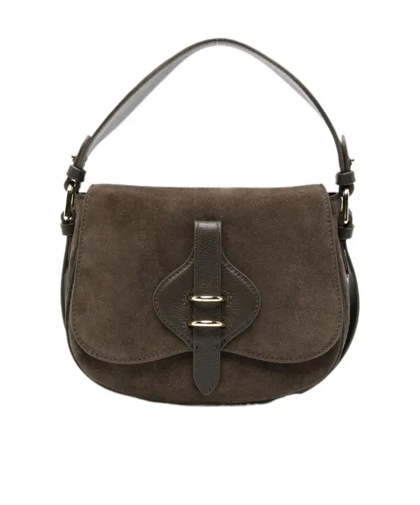 COCCINELLE Flap Detail Shoulder Bag - Mud
