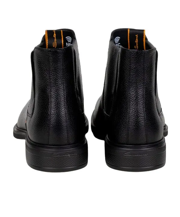 Santoni Easy Grained Leather Chelsea Boots