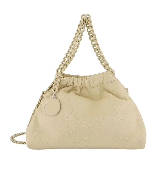 Stella McCartney Falabella Mini Drawstring Shoulder Bag - Pearl