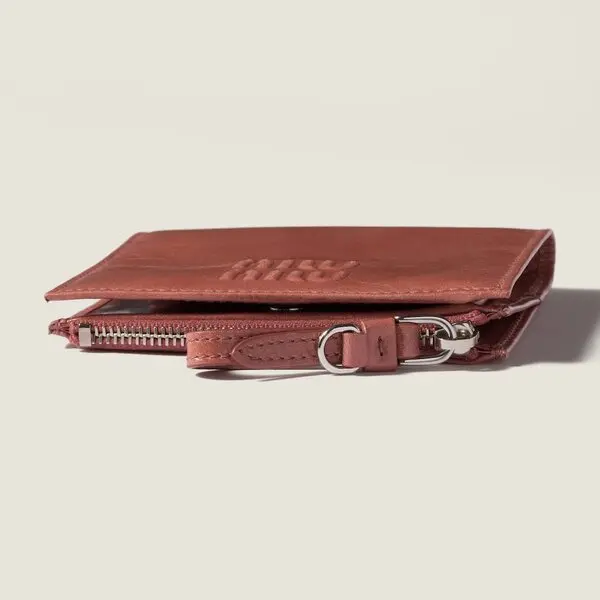 Miu Miu Logo-embossed Leather Wallet