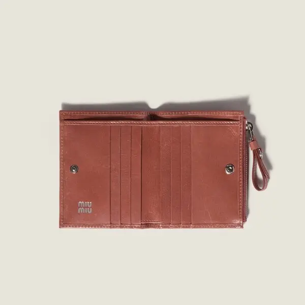 Miu Miu Logo-embossed Leather Wallet
