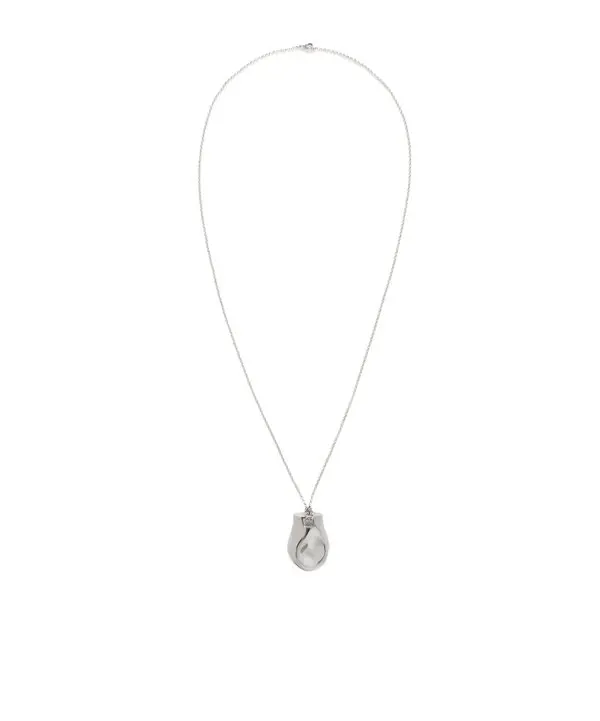 Khaite Keefe Palladium-coated Pendant Necklace - White