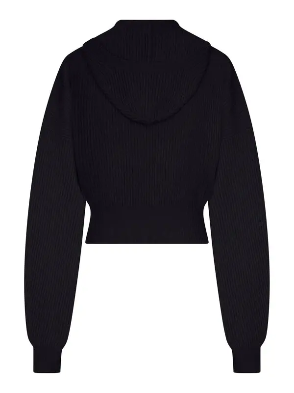 Sportmax Long-sleeve Hooded Knit Top