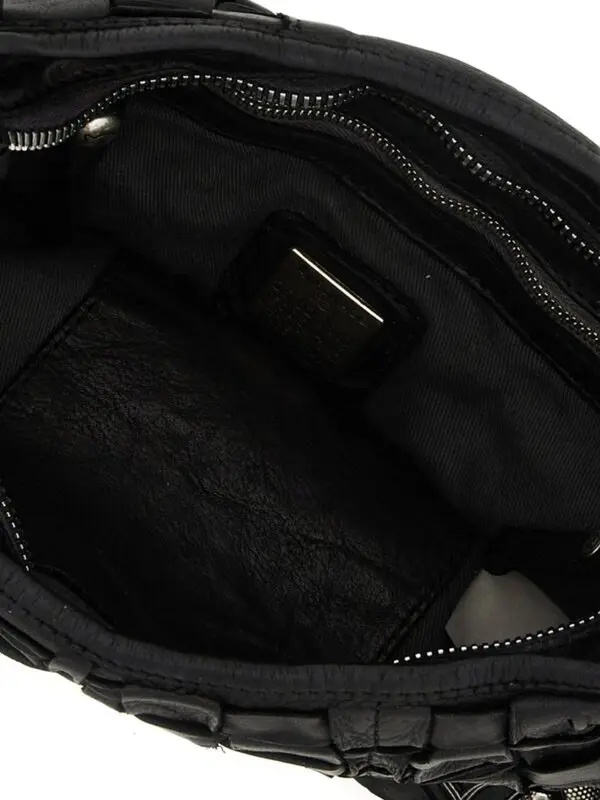 CAMPOMAGGI Beth Woven-design Studded Shoulder Bag