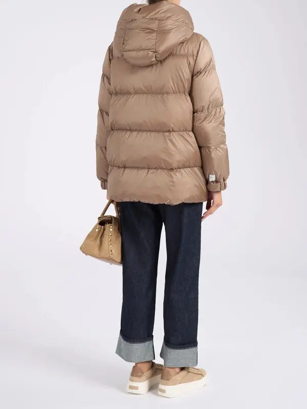 Max Mara Seia Hooded Zip-up Jacket - Nude