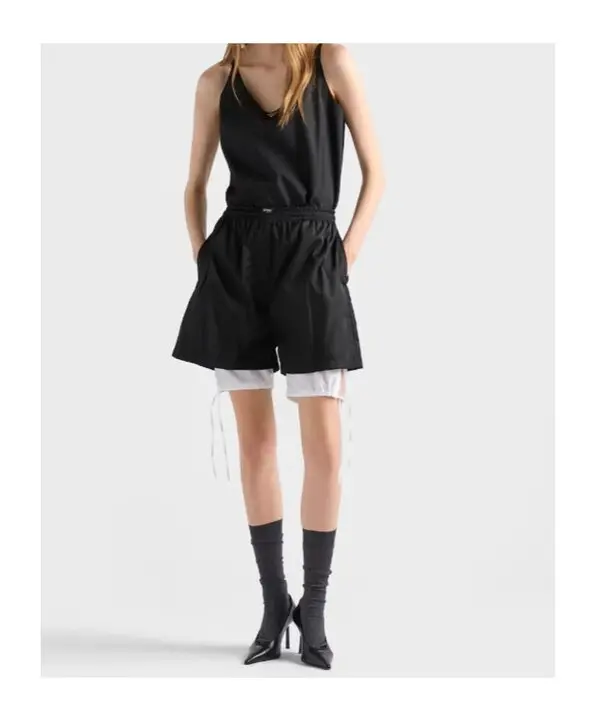 Prada Re-nylon Wide-leg Shorts