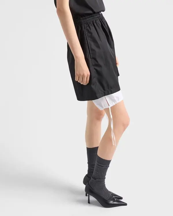 Prada Re-nylon Wide-leg Shorts