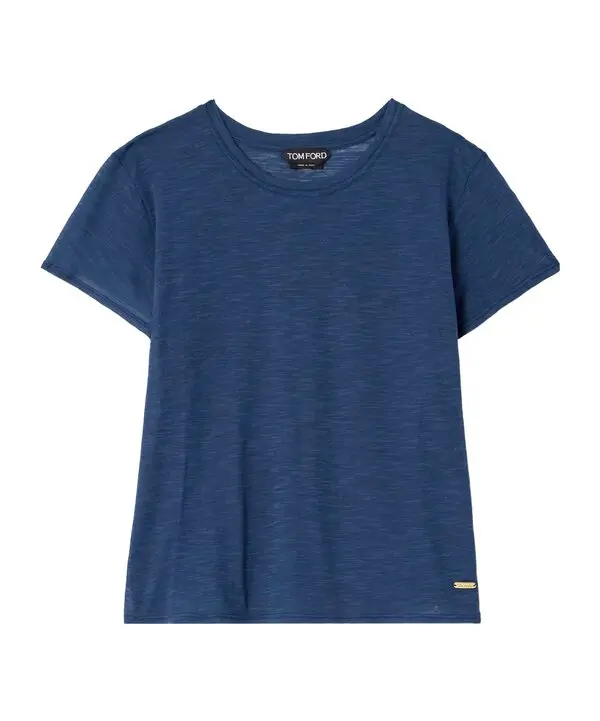 TOM FORD Logo Plaque Cotton-blend T-shirt - No